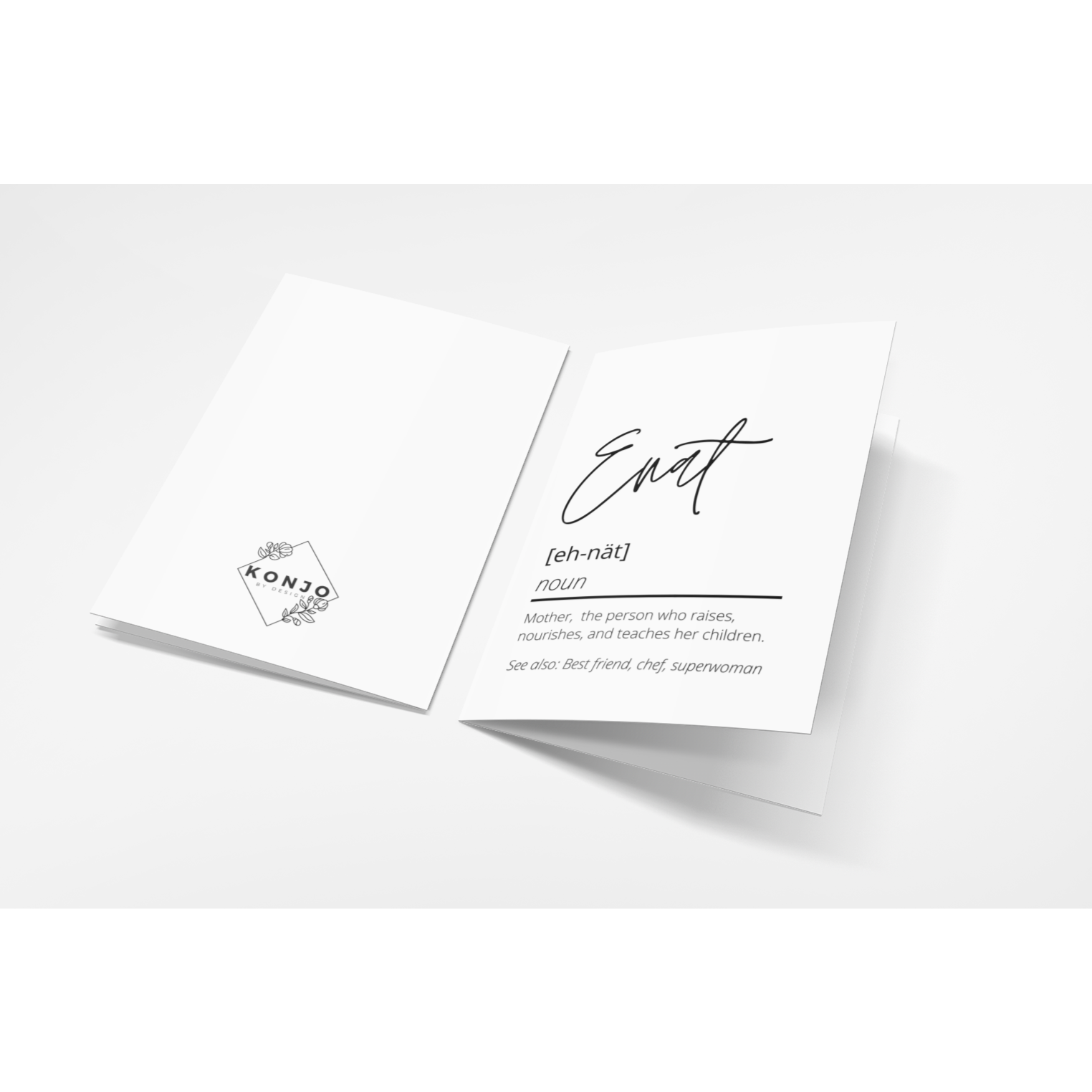 Enat Definition Habesha Card for Mom (Blank Inside) – KONJO by Design
